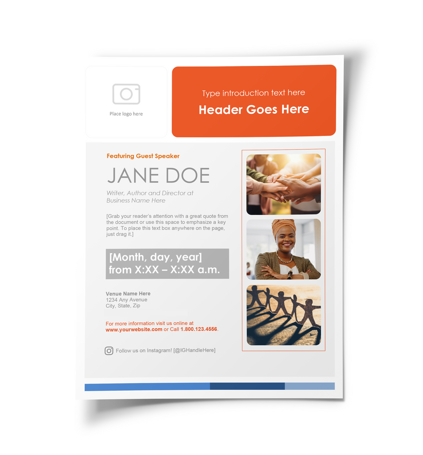 Guest Speaker Flyer – DIY Design Templates